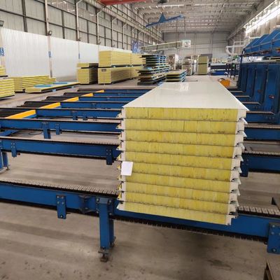 Fiber Glasswool Structural Sandwich Panels Sheets For Roof 75mm