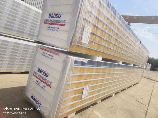 100mm Polyurethane Precast Sandwich Wall Panels Insulated Roof Wall