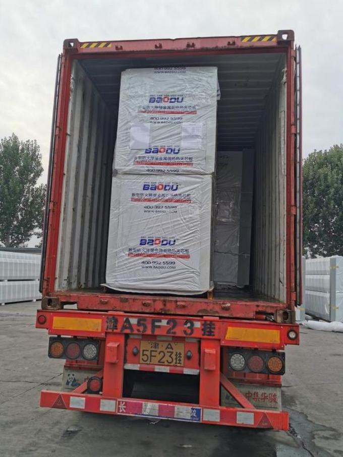 Onsite Installation Rockwool Roof Panels Polyurethane Fireproof Heat